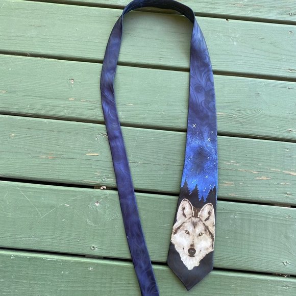 Accessories | Wolf And Night Sky Necktie | Poshmark